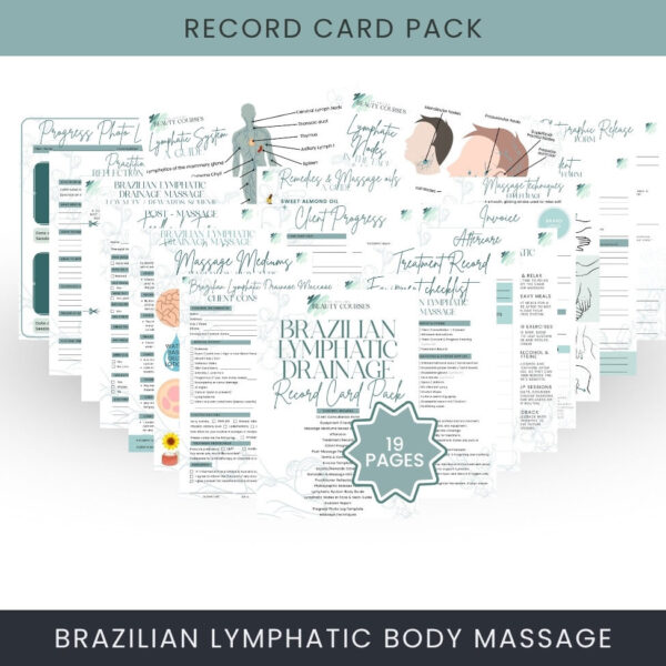 Brazilian Lymphatic Drainage Body Massage Record Card Pack - The Online ...