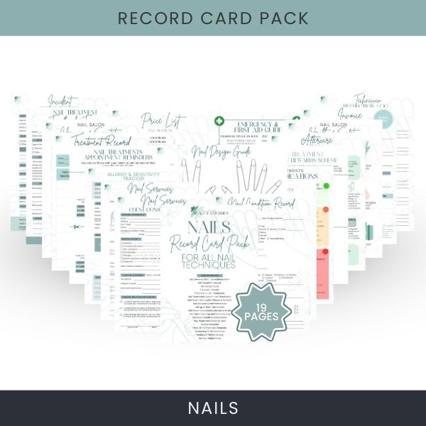 Nail Record Card Pack – The Online Beauty Courses US